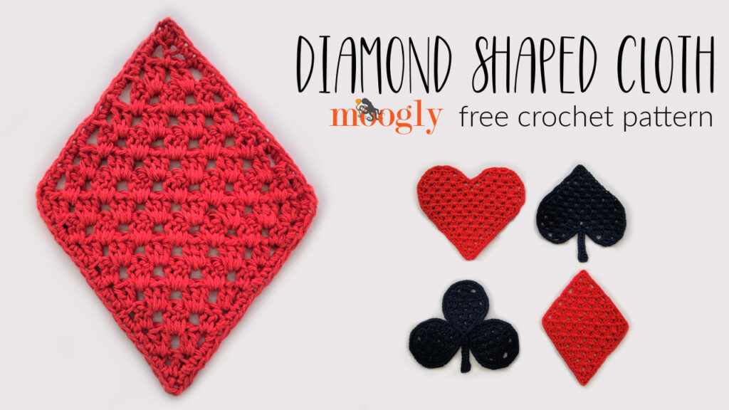 Diamond Shaped Cloth – Free Crochet Pattern on Moogly
